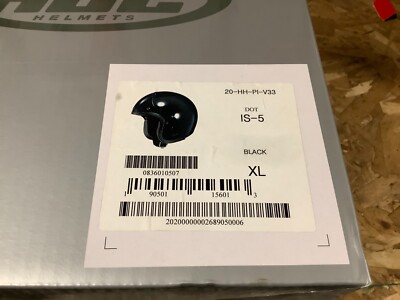 HJC IS-5 Open Face Motorcycle Helmet BLACK LARGE XL | eBay