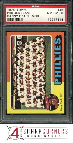 1975 TOPPS #46 PHILLIES TEAM DANNY OZARK MANAGER PSA 8 | eBay