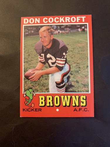 1971 Topps Football #193 Don Cockroft Rookie EX+ Cleveland Browns Adams ...