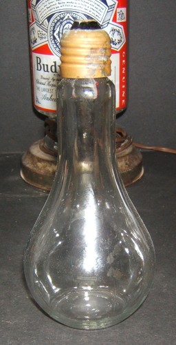 Vintage 6.5-inch Light Bulb clear screw top cologne Bottle | eBay