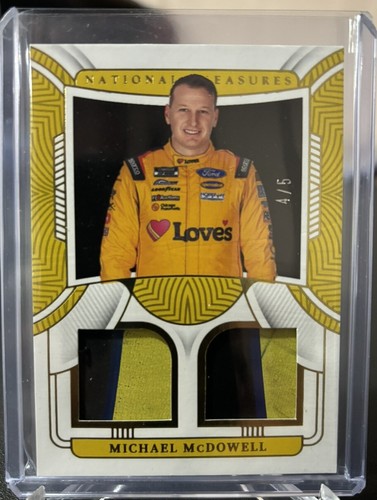2023 National Treasures Michael McDowell Dual Patch Race Used Tire /5 | eBay