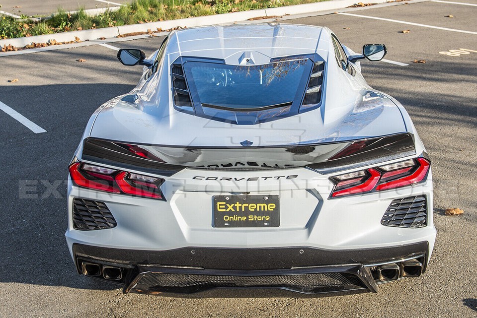 EOS Carbon Flash Performance Ducktail Rear Spoiler Wing For Corvette C8 ...