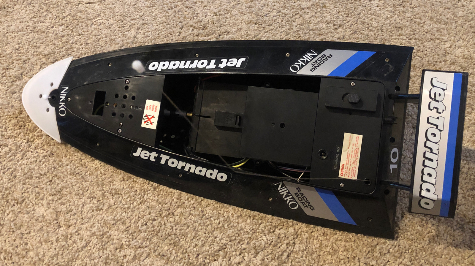 Nikko Racing Boat Jet Tornado Remote Control Boat for PARTS or REPAIR ...