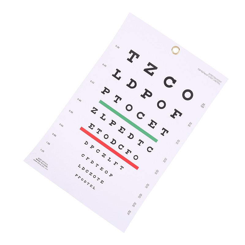 Premium Snellen Eye Chart Wall Chart Plastic Waterproof Snellen Charts ...