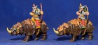 2+1 Dragontooth Metal Miniatures RH5 Rhino Riders D&D TSR LOTR w/ paint ...