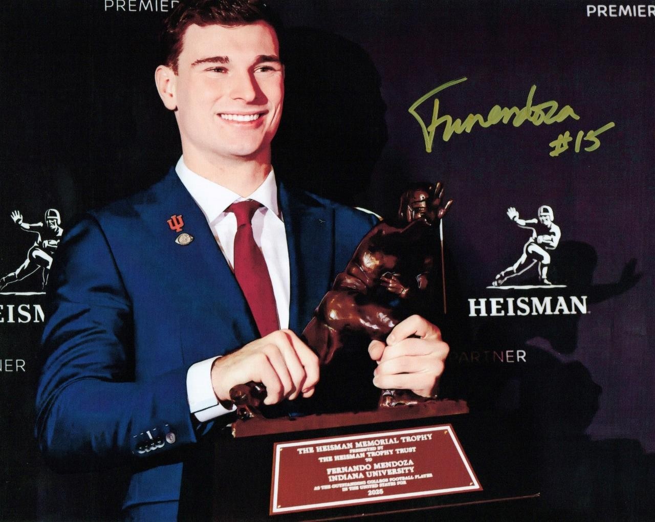 FERNANDO MENDOZA SIGNED 8X10 PHOTO INDIANA HOOSIERS HEISMAN TROPHY | eBay