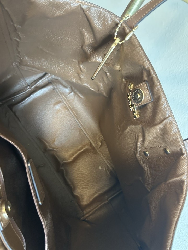 Coach 76636 Town Tote Purse Shoulder Handbag - Brown 193971252643| eBay
