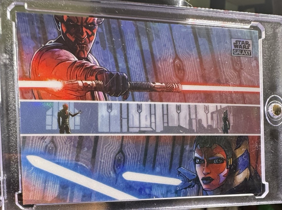 Topps Star Wars Galaxy One Last Lesson #91 Refractor Maul Ahsoka Card ...