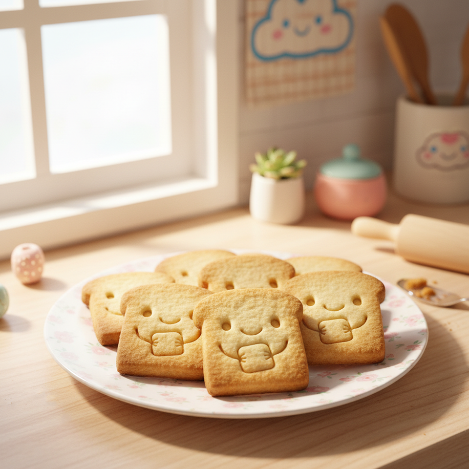 Butter Toast Cookie Cutter - cute bread housewarming wedding baby ...