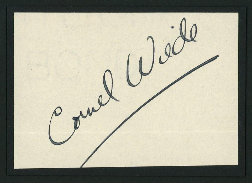 CORNEL WILDE (1912-1989) autograph cut | "Greatest Show on Earth ...