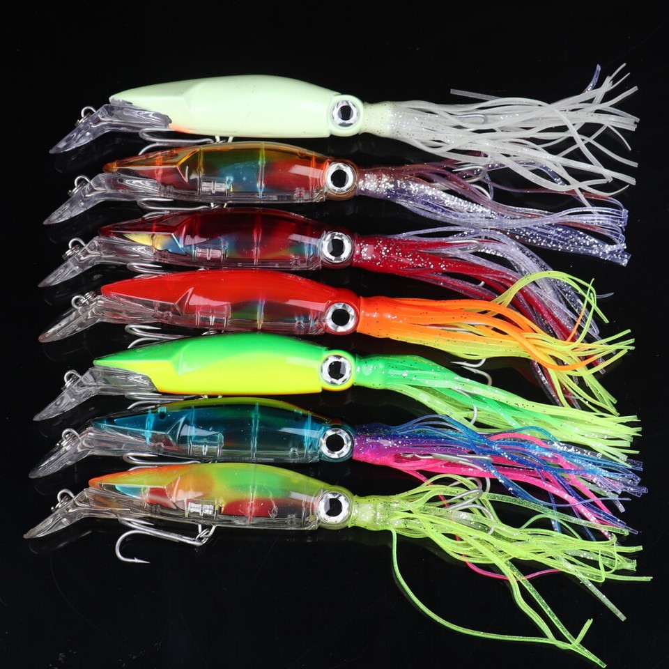 7pcs Squid Fishing Bait 40g Long Cast Slow Sinking Octopus Sea Fishing ...
