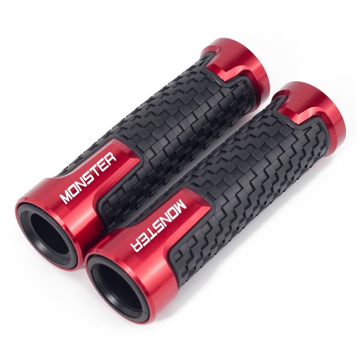 FOR DUCATI MONSTER 400 620 695 696 796 Handlebar aluminum rubber grips ...