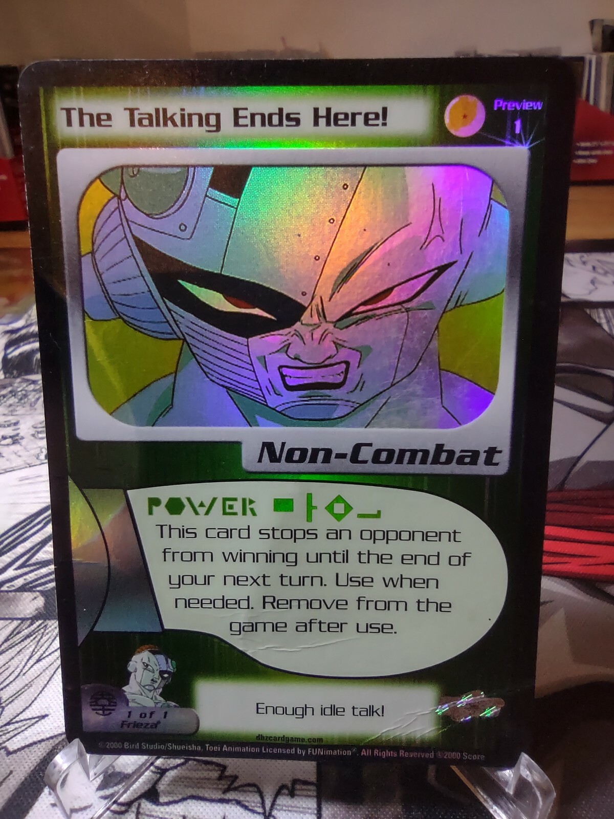 DBZ CCG DRAGON BALL Z THE TALKING ENDS HERE! PREVIEW 1 FOIL FRIEZA SAGA ...
