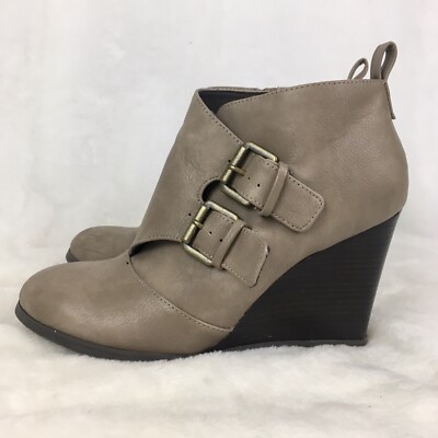 Restricted Leather High Wedge Ankle Booties Women’s Size 10 READ | eBay
