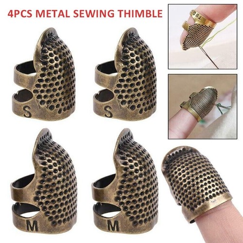 4X Finger Protector Thimble Ring Retro Handworking Needle Sewing ...
