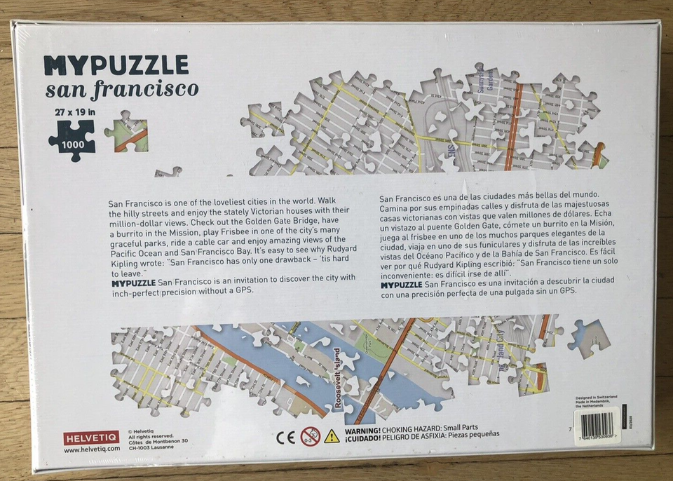 San Francisco Street Map Puzzle Aerial View 1000-Pieces My Puzzle NEW ...