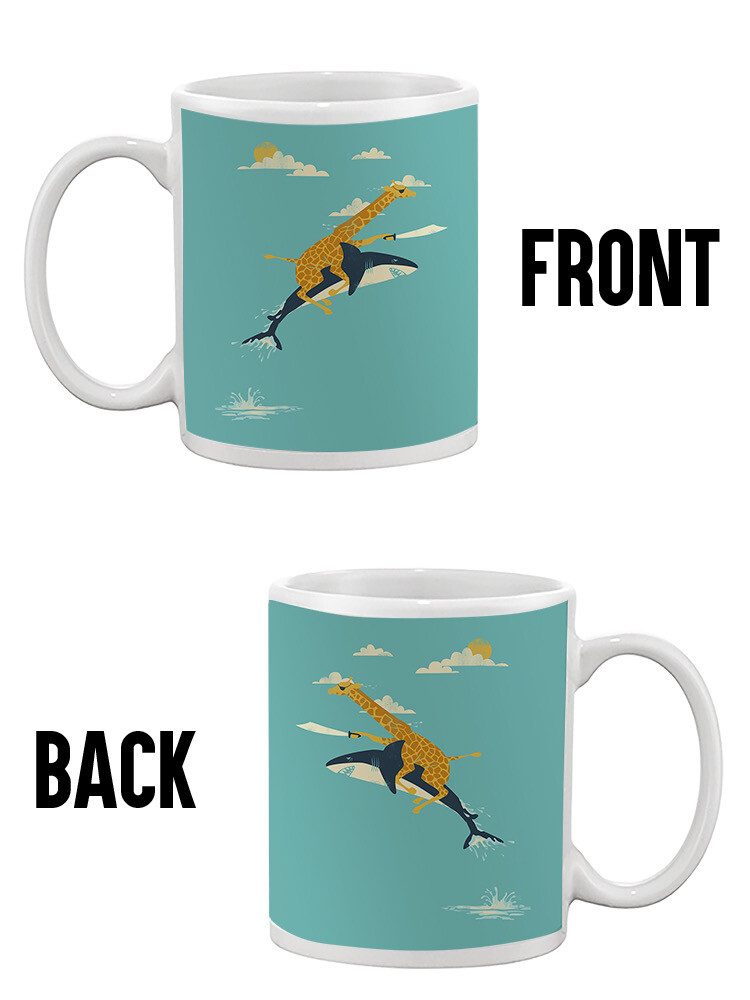 Giraffe Riding A Shark