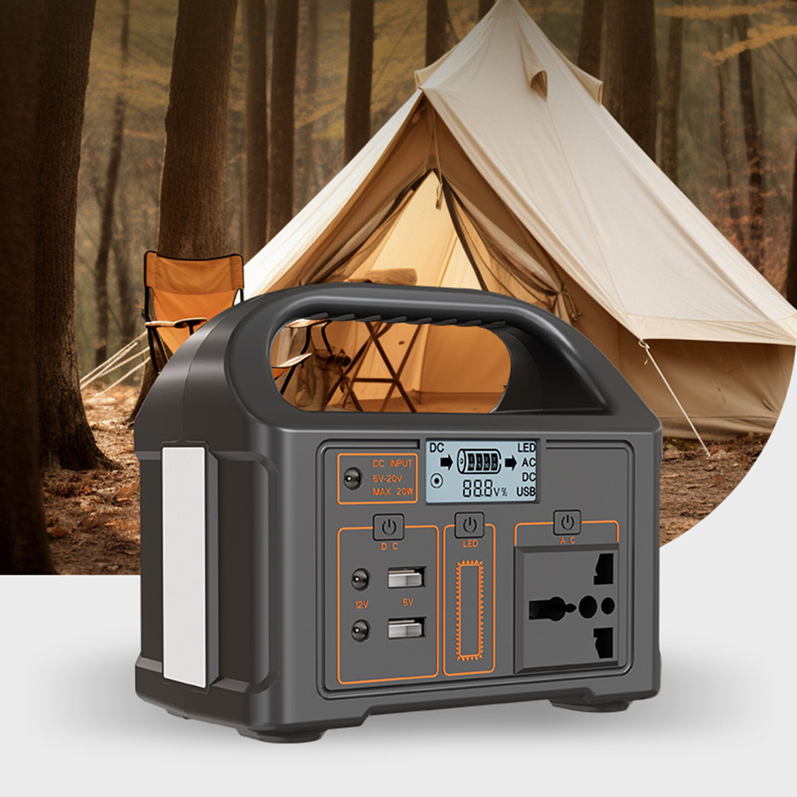 Portable Power Station 220v 100w Solar Generator Outdoor Emergency Mobile
