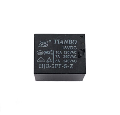 1Pc TIANBO HJR-3FF-S-Z 18VDC Power Relay 5Pins 10A 120VAC #T5* | eBay