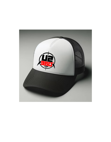 U2 Black and white trucker hat mesh cap Music, Birthday Gift | eBay UK