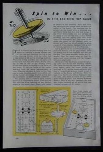 Battling Spinning Top Game 1944 HowTo build PLANS | eBay