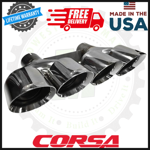 CORSA Quad 4.5" Polished Tip Kit | Fits 2014–2019 Corvette C7 without ...