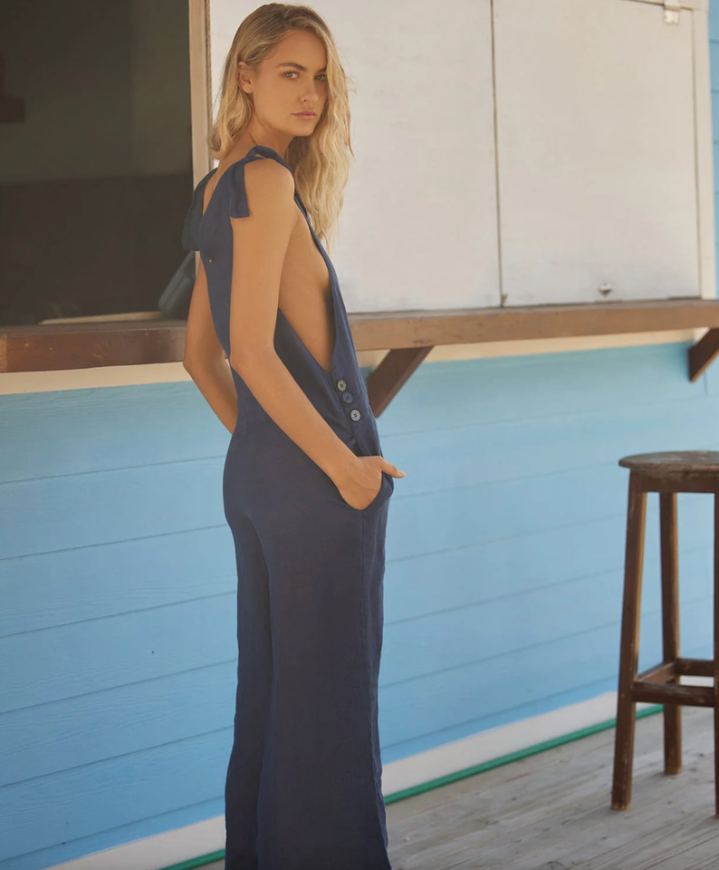 PQ Swim Women Neptune Linen Blend Jess Jumpsuit Size M/L NWT 164$ | eBay