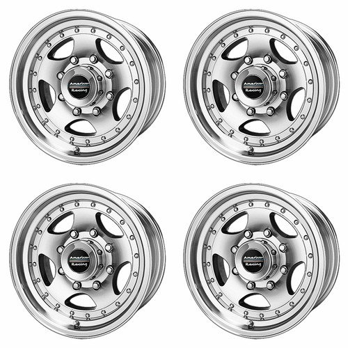 4x American Racing 16x8 AR23 Wheels Machined 5x5.5 5x139.7 PCD +0mm ...