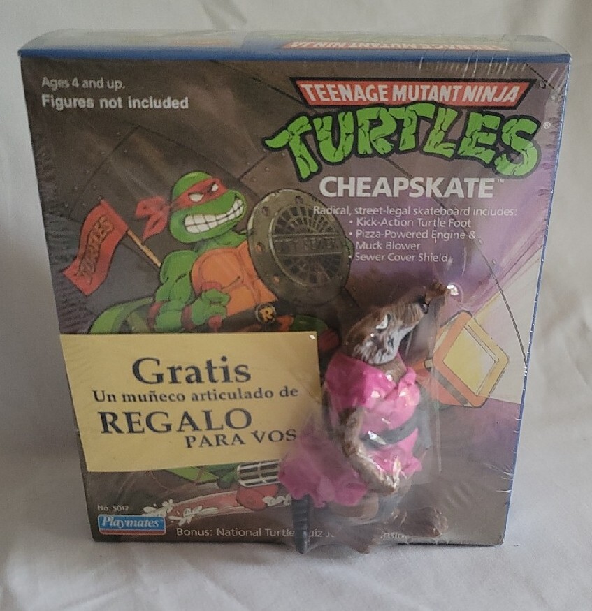 TMNT CHEAPSKATE NIB + Splinter free by SULC Argentina 90s Teenage Ninja ...