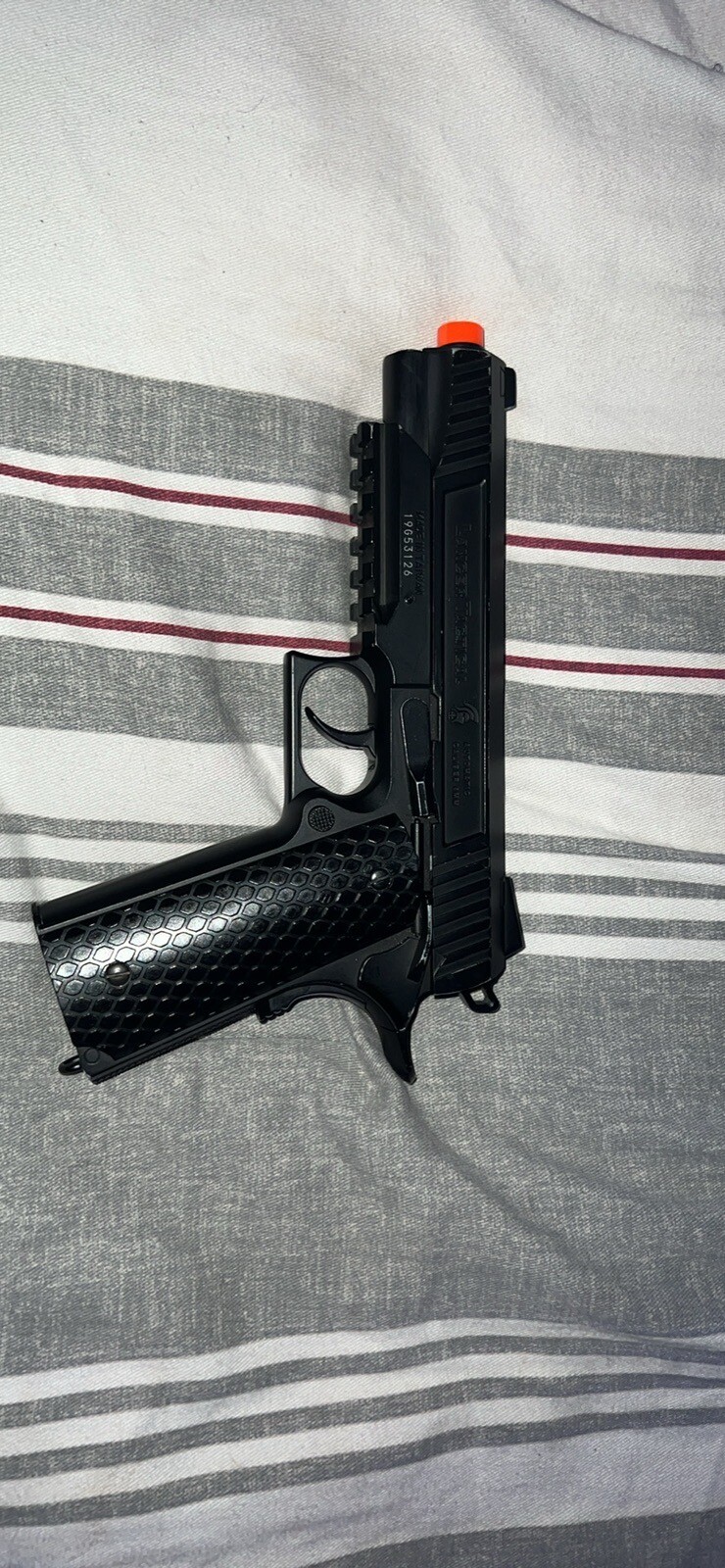 Lancer Tactical Cobra 1911 CO2 Half-Blowback Airsoft Pistol BLACK LTX ...
