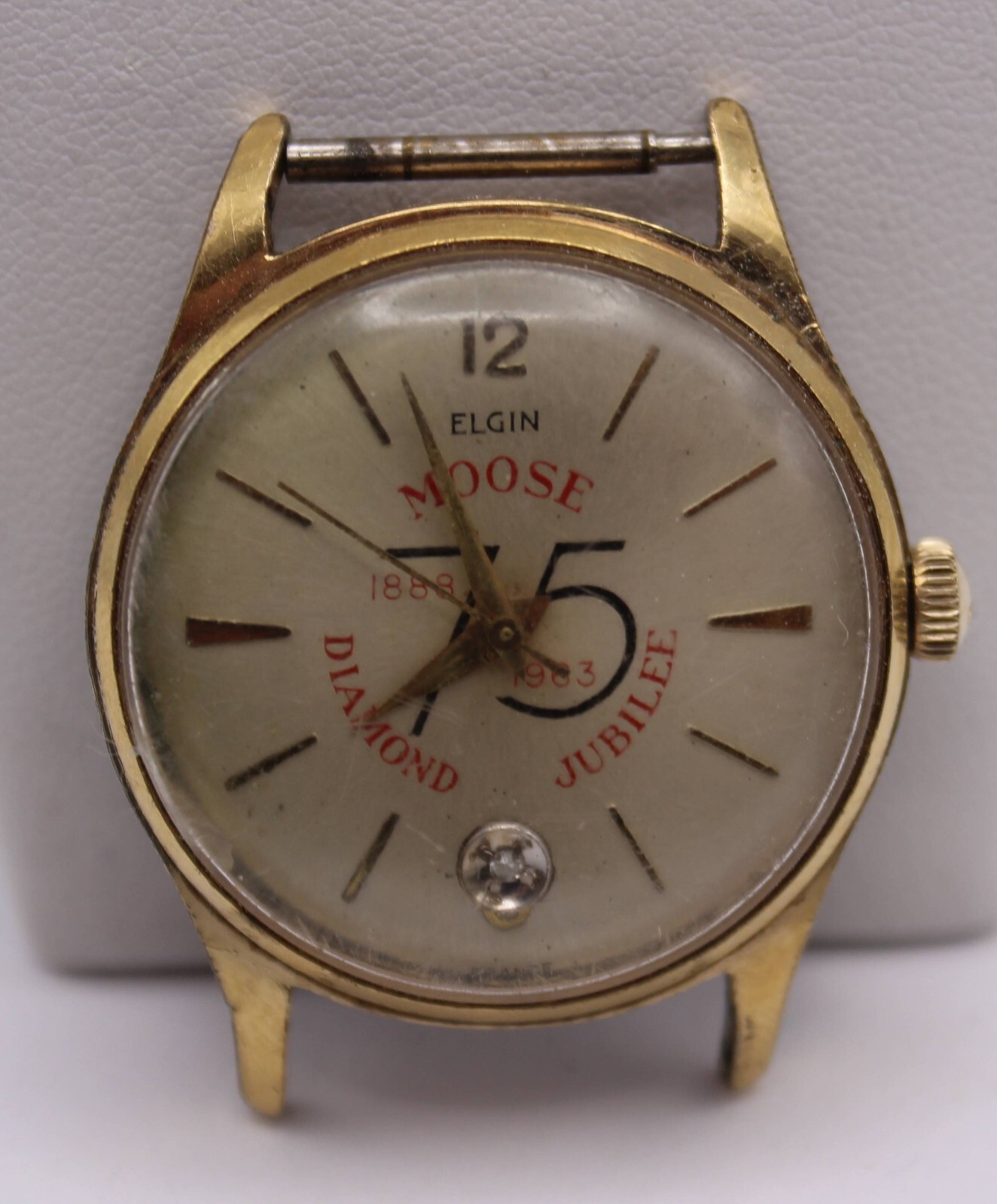 1963 Elgin Moose Diamond Jubilee Vintage Wrist Watch … - Gem