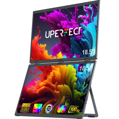 UPERFECT Delta 18.5 100Hz Portable Monitor Extended Dual Screen 1080P ...