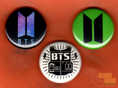 Set of three 1" BTS pins buttons band | eBay