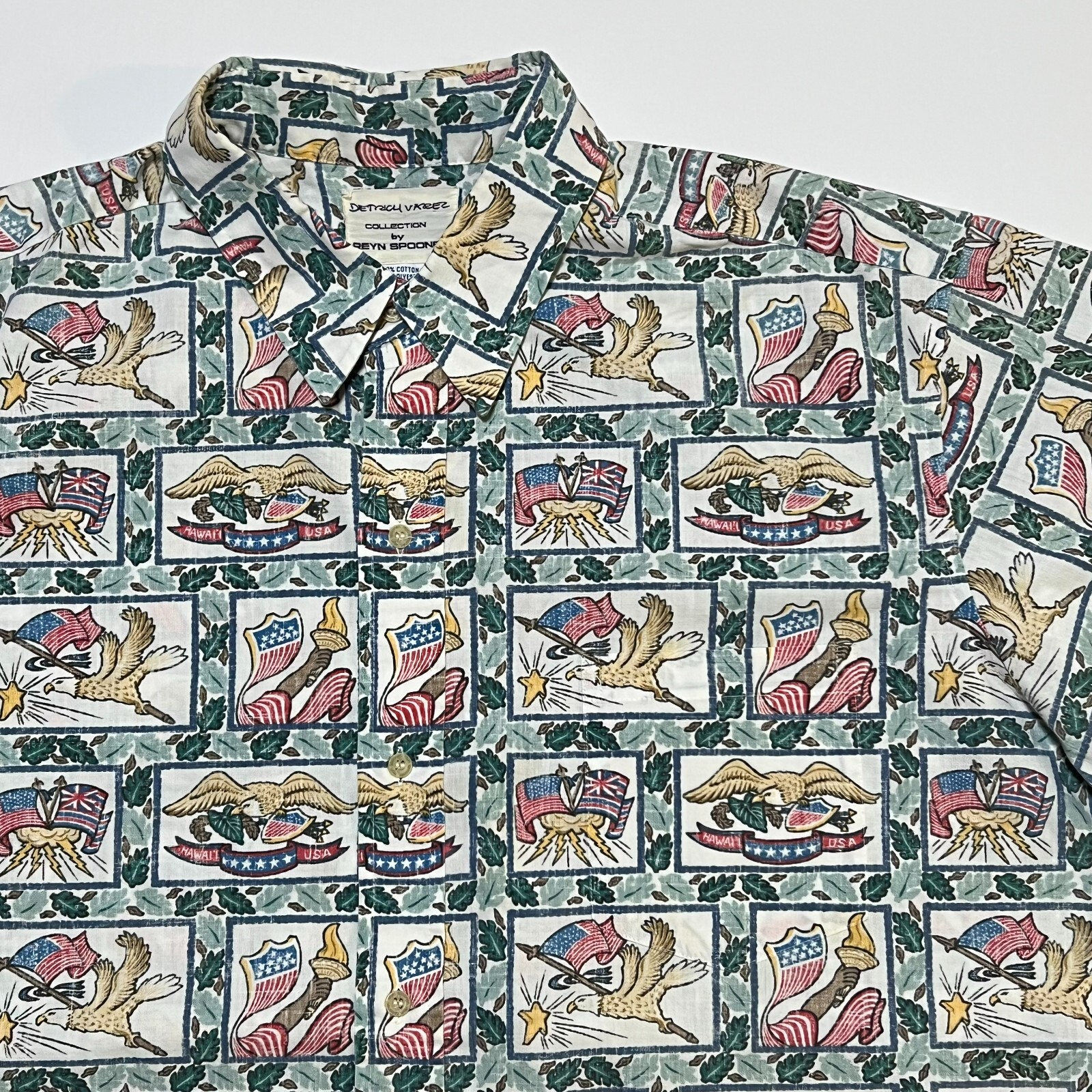 Reyn Spooner 2XL Dietrich Varez Summer Commemorative July of 4th MADE ...