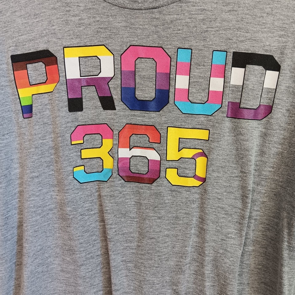 Mad Engine Pride Proud 365 T Shirt Gender Inclusive LGBTQ+ Rainbow Flag ...