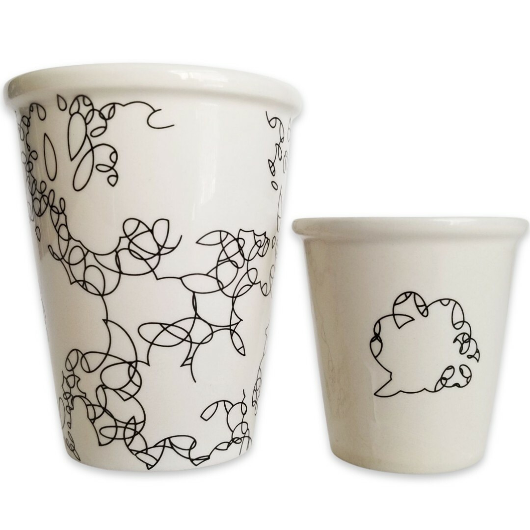 RARE SGUIG Squiggle Ceramic Barware Set Keilhauer Drinking Shot Glass ...