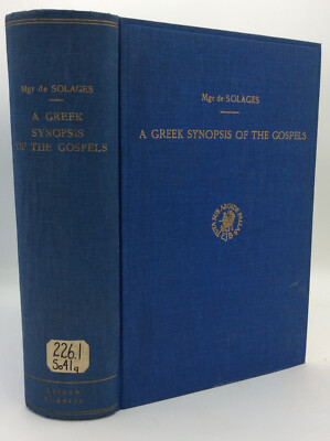 A GREEK SYNOPSIS OF THE GOSPELS - 1959 - 1st ed - vintage Biblical ...