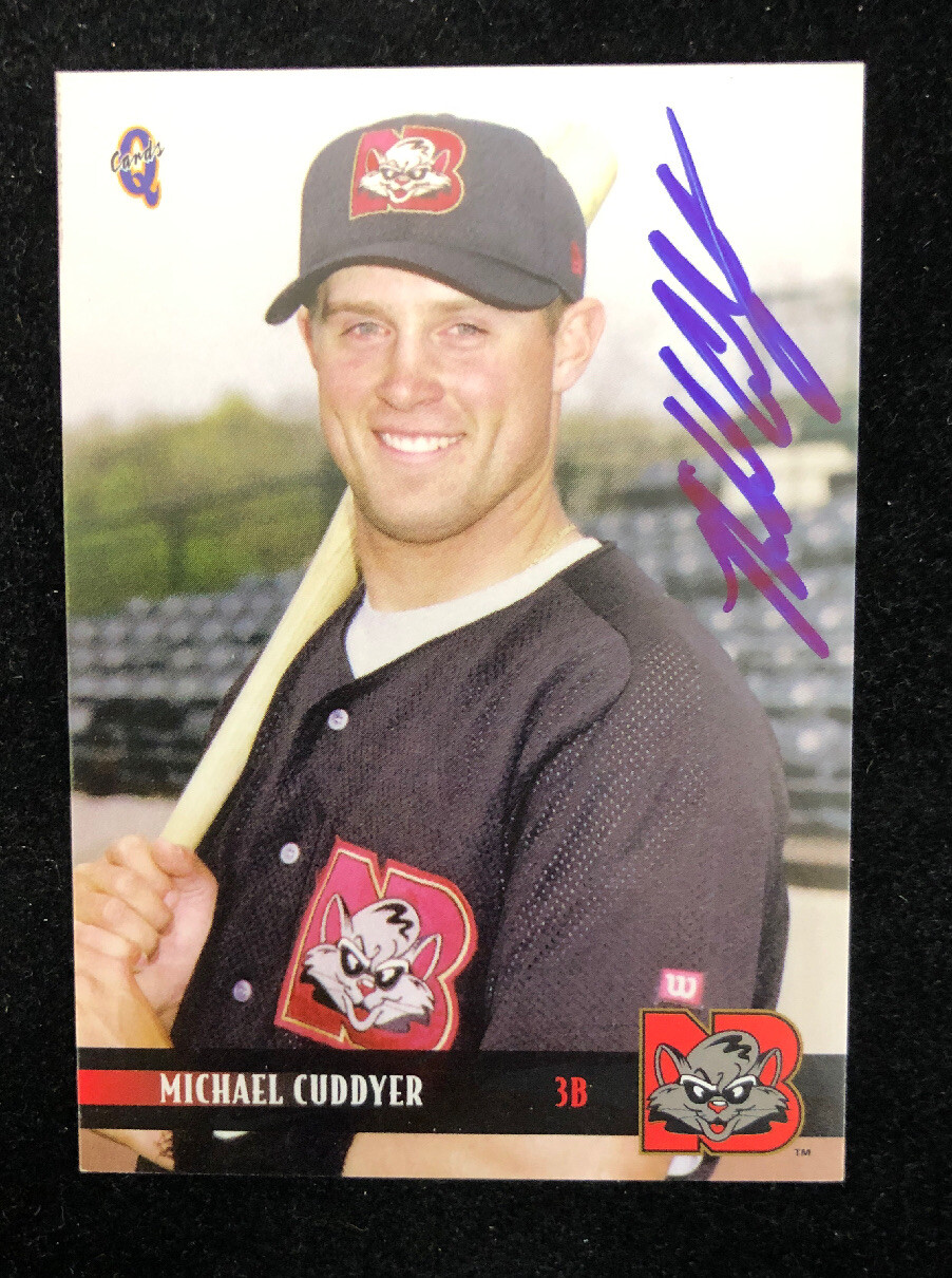 MICHAEL CUDDYER 2000 BLUELINE AUTOGRAPHED SIGNED AUTO BASEBALL CARD 3 ...