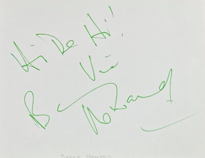 BARRY HOWARD Autographed Signed ALBUM PAGE 4 1/4" x 5 1/2" BBC Sitcom ...