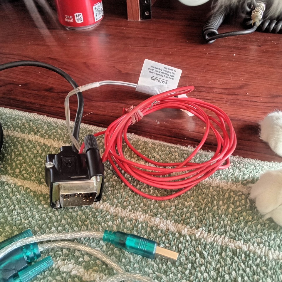 MOTOROLA APX 8500 7500 6500 4500 XTL 5000 2500 REAR PROGRAMMING CABLE ...