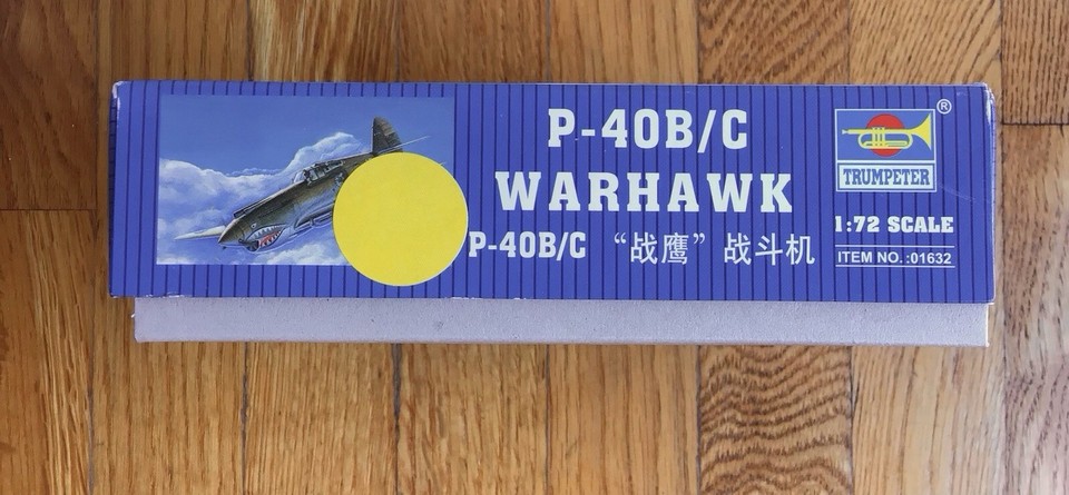 TRUMPETER 1/72 P-40B/C WARHAWK Model Kit #01632 (comp w/ lots of extras ...
