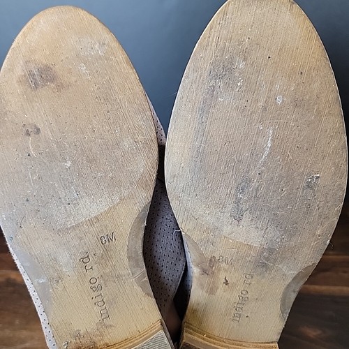 Faux Suede Beige Slides Mules Hayze Indigo road Rd Sz 8 Womens Career ...