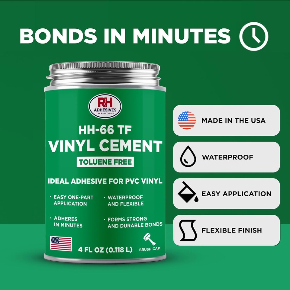 HH-66 Toluene Free Vinyl Cement, 4 oz. can - Adhesive, Cement 4 oz | eBay