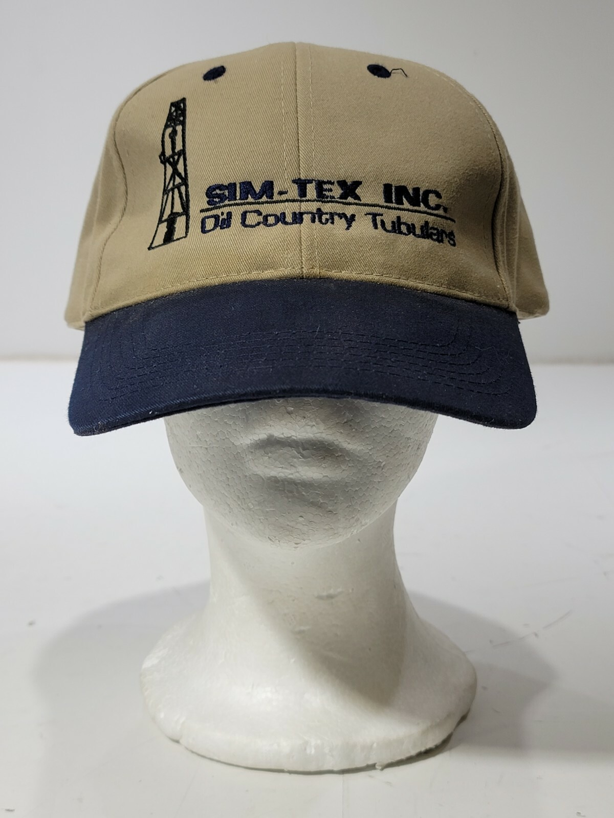 ATT Headwear SIM-Tex Inc. Oil Country Tubulars Tan Blue Strapback Hat ...