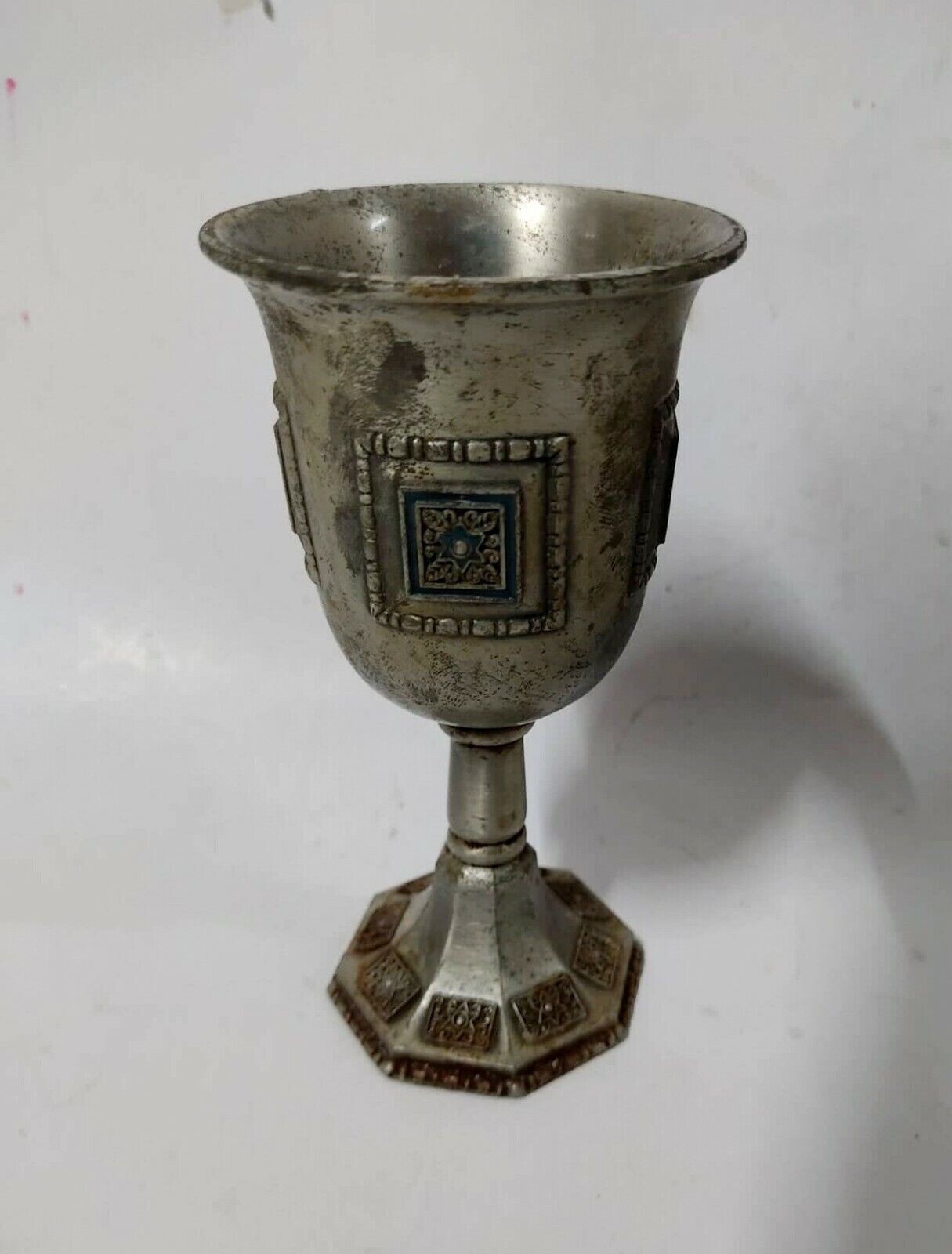 Judaica Wine Cup Antique of Silver Plated Star David Cup Jewish Old ...