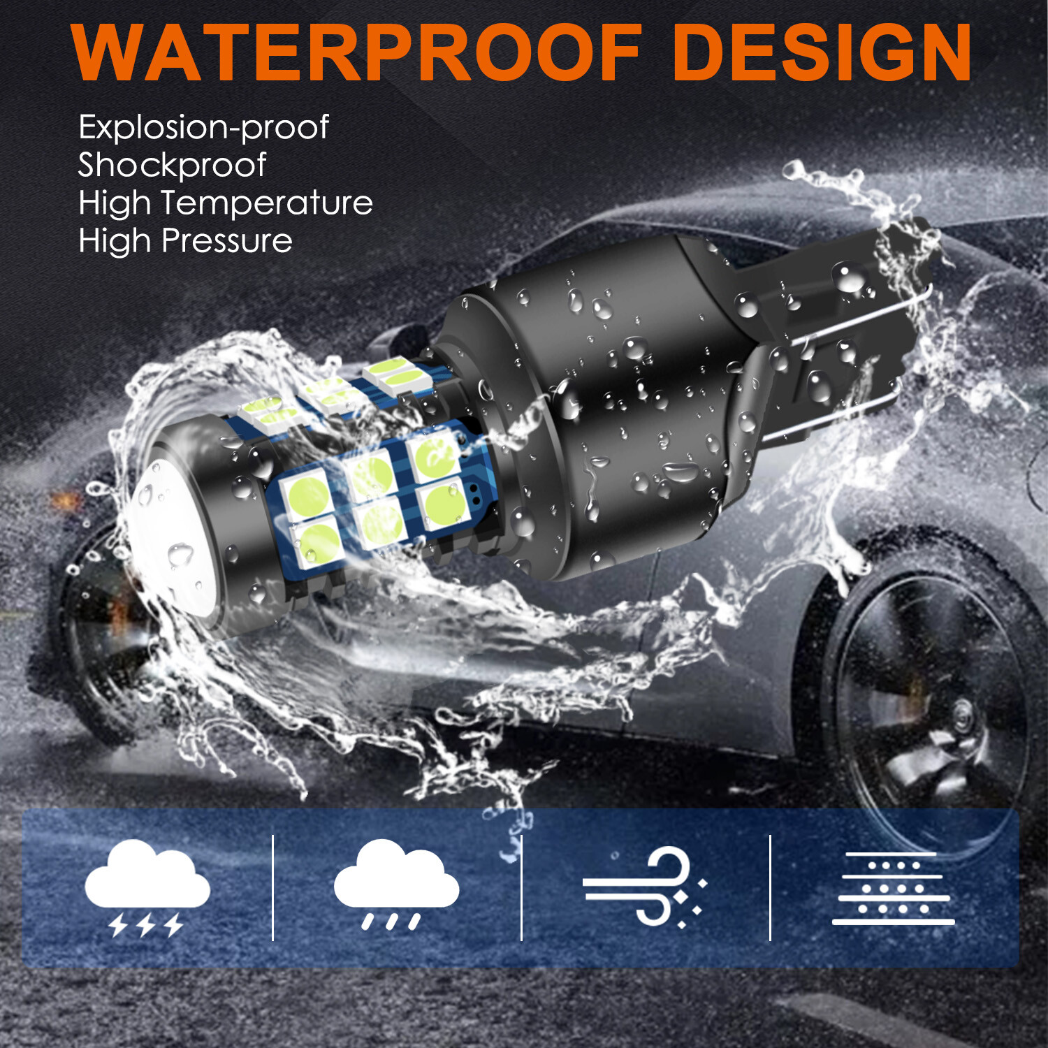 7443 LED Bulbs Turn Signal Backup Reverse Light Lamp T20 7440 8000K Ice Blue | eBay