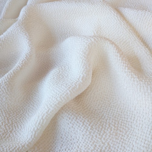 Japanese Clothing Fabric White Silk Crepe Tango Onishibo Chirimen | eBay