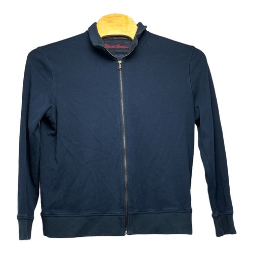 Robert Graham Classic Fit Full Zip Sweater Jacket Navy Blue Men's Large ...
