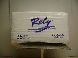 100 RELY (W) UNISEX ADULT DIAPER PULL UP UNDERWEAR MED 34-46" 25 PACK ...
