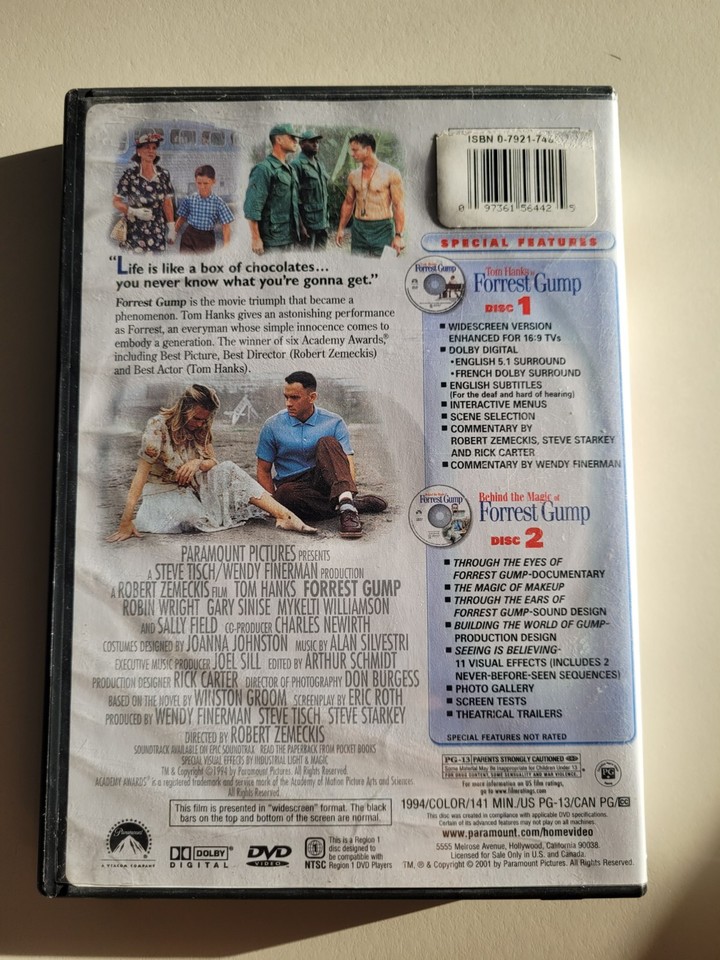 FORREST GUMP Tom Hanks Special Collectors Edition 2 Disc DVD set movie ...